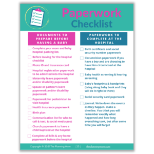 What Paperwork to Prepare And Expect When Giving Birth - The Planning Mom