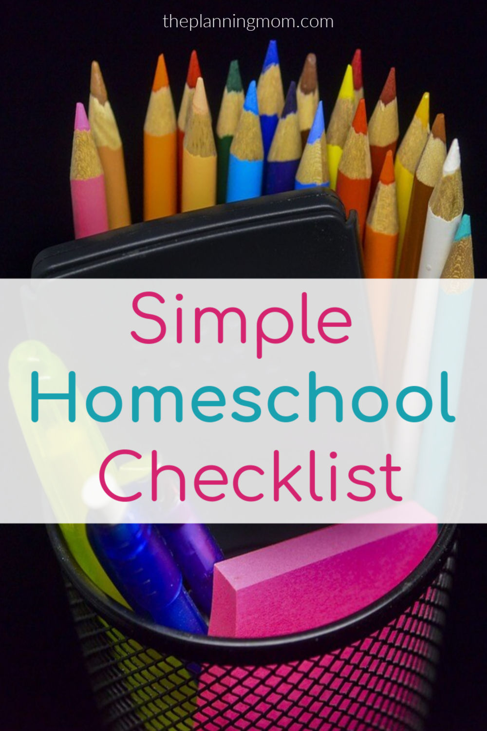 Simple Homeschool Checklist - The Planning Mom